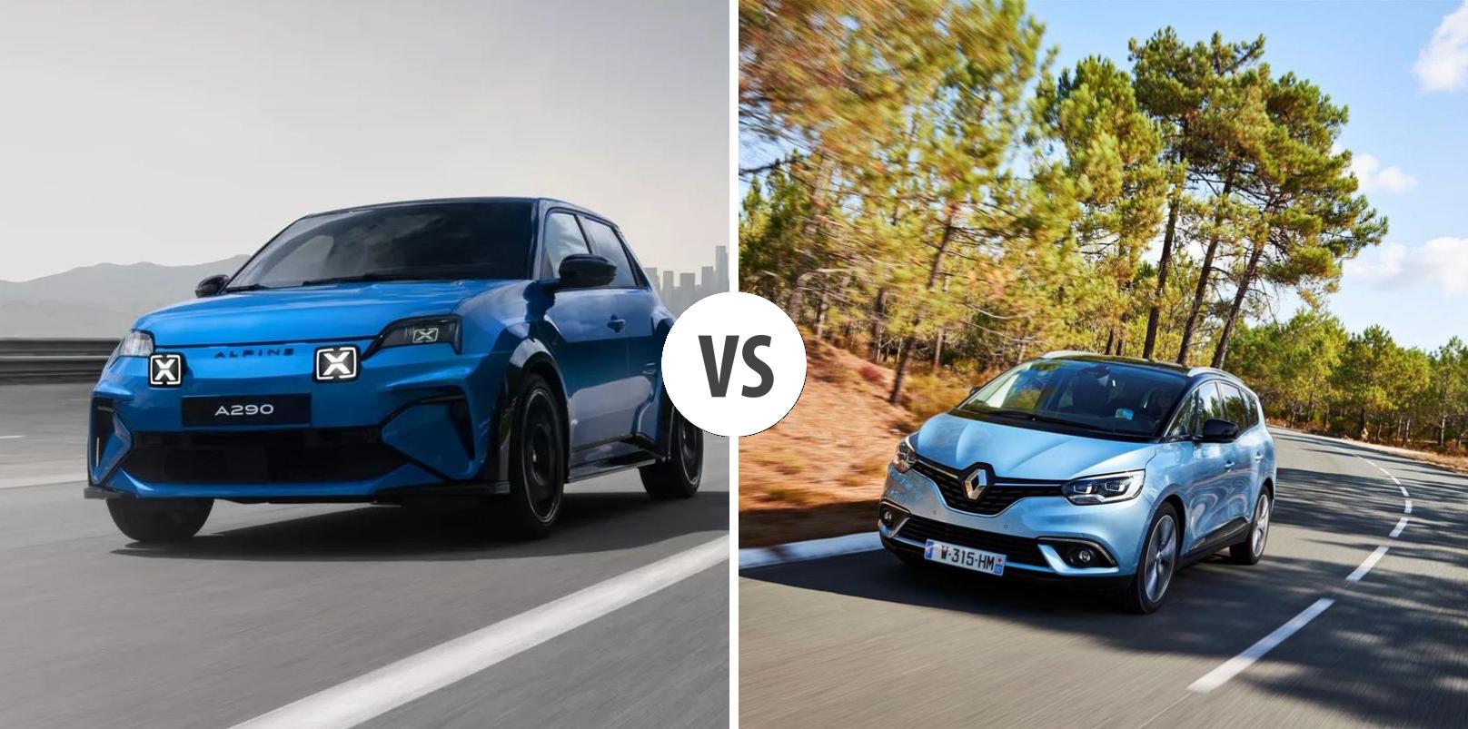 Alpine A290 vs Renault Scénic - Diferencias y precios comparados