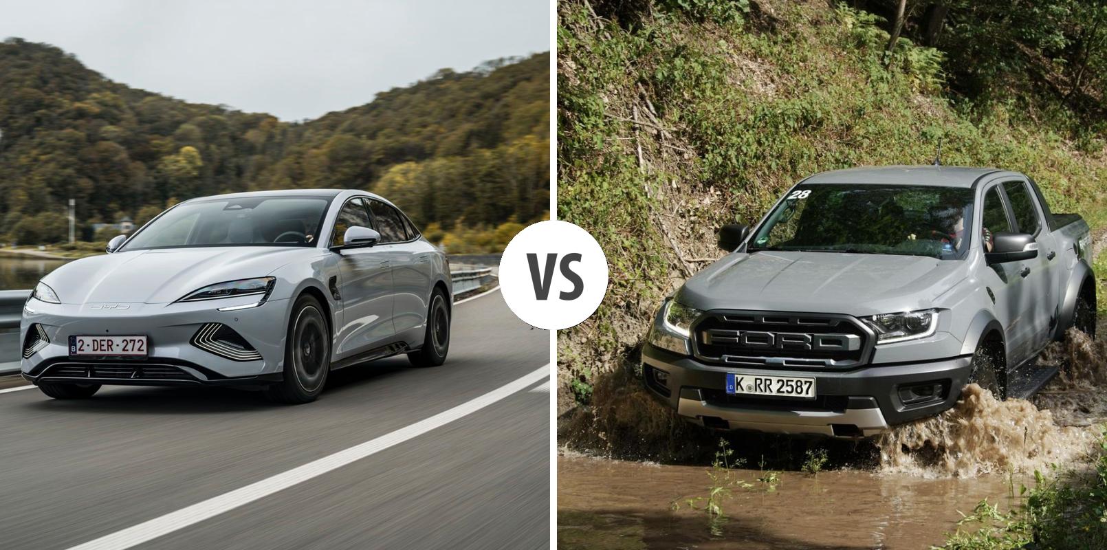 BYD Seal vs Ford Ranger comparativa - diferencias, precios y datos técnicos