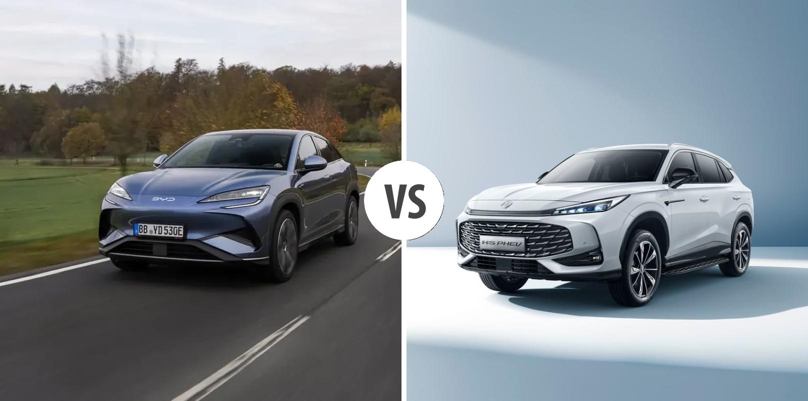 BYD Sealion 7 vs MG HS comparativa - diferencias, precios y datos técnicos