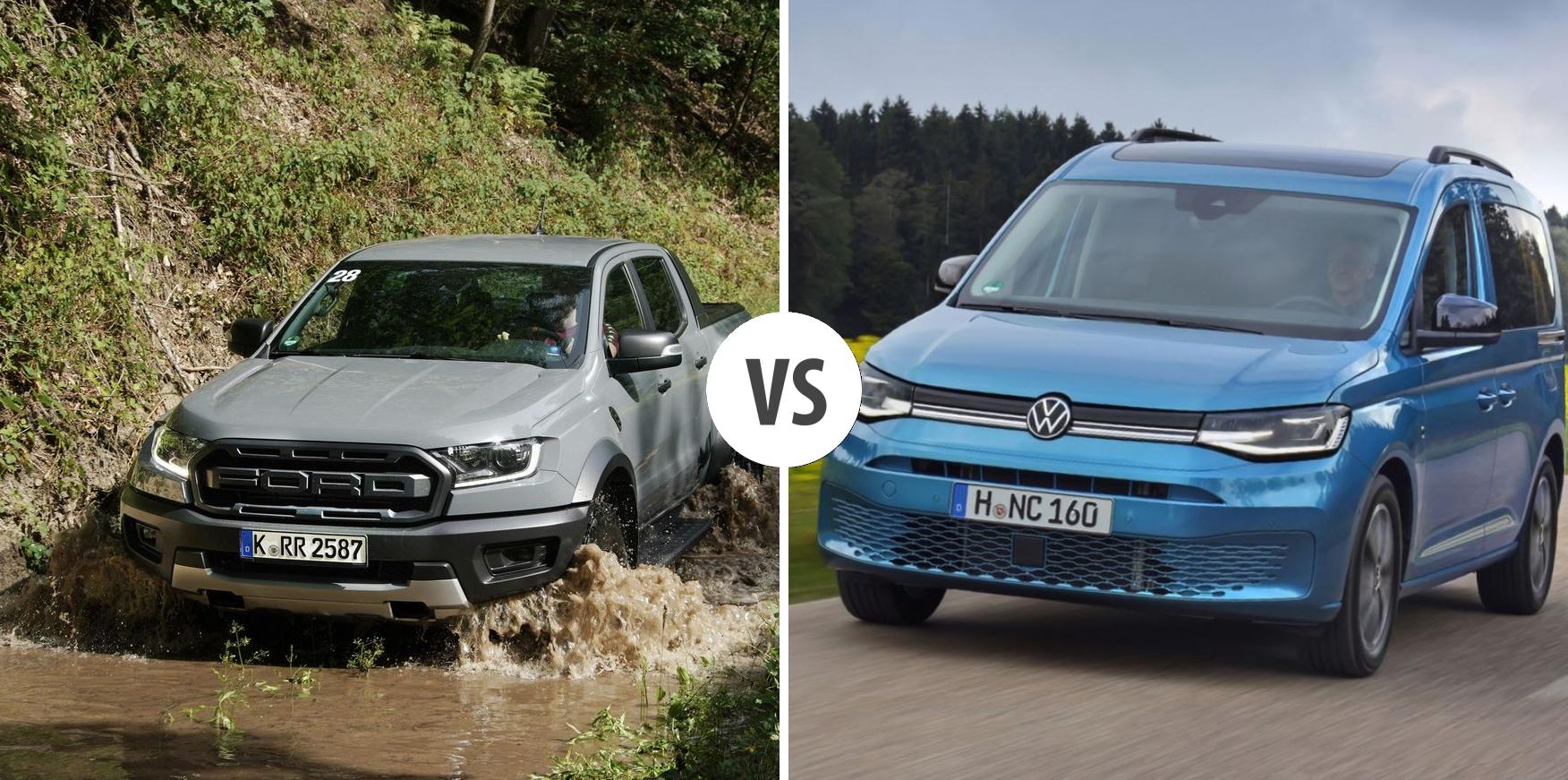 Ford Ranger VS VW Caddy Compact Van - ¿Cuál es mejor? Comparación ...