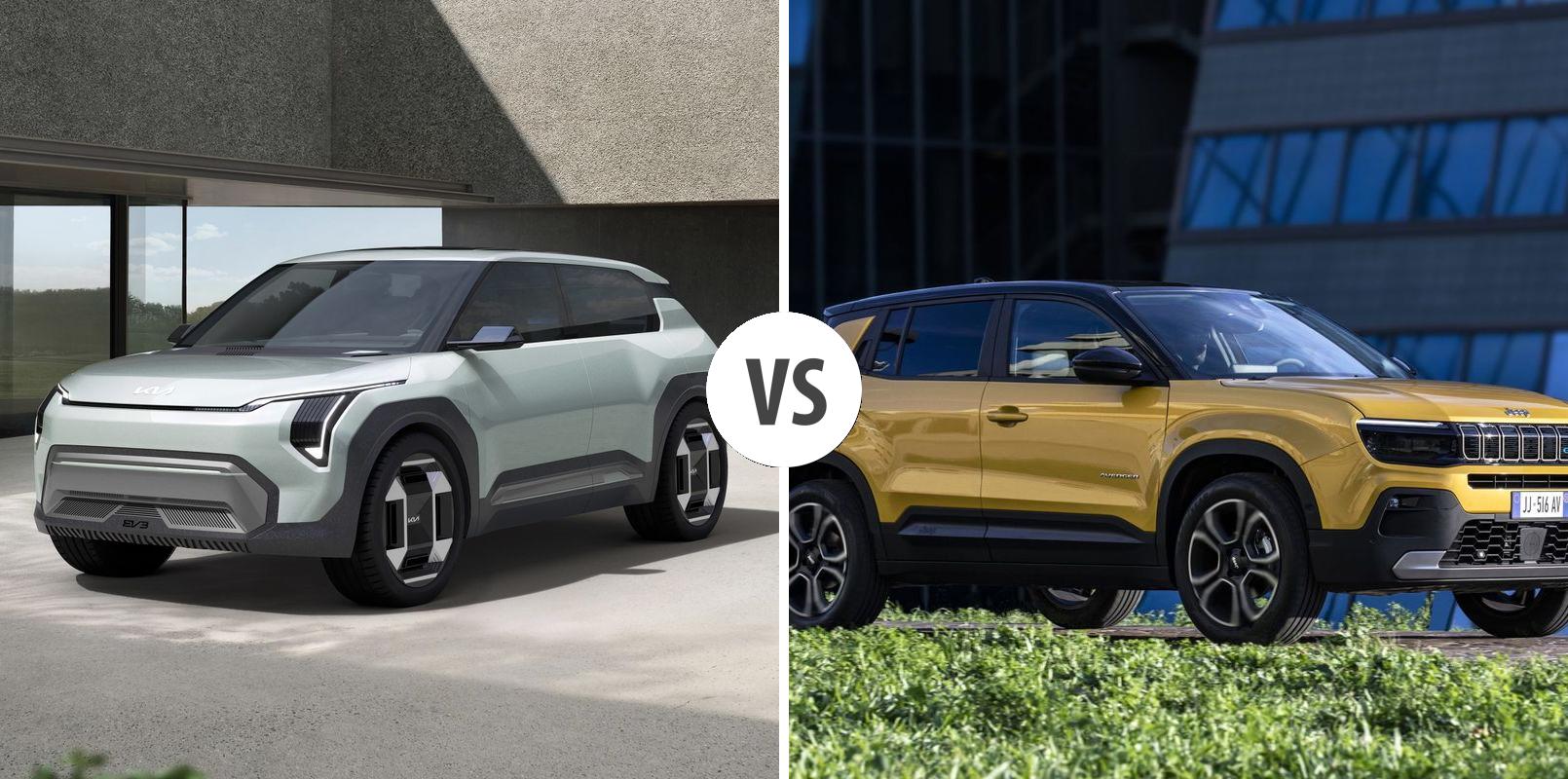 Kia EV3 VS Jeep Avenger - ¿Cuál es mejor? Comparación completa: especificaciones, dimensiones y ...