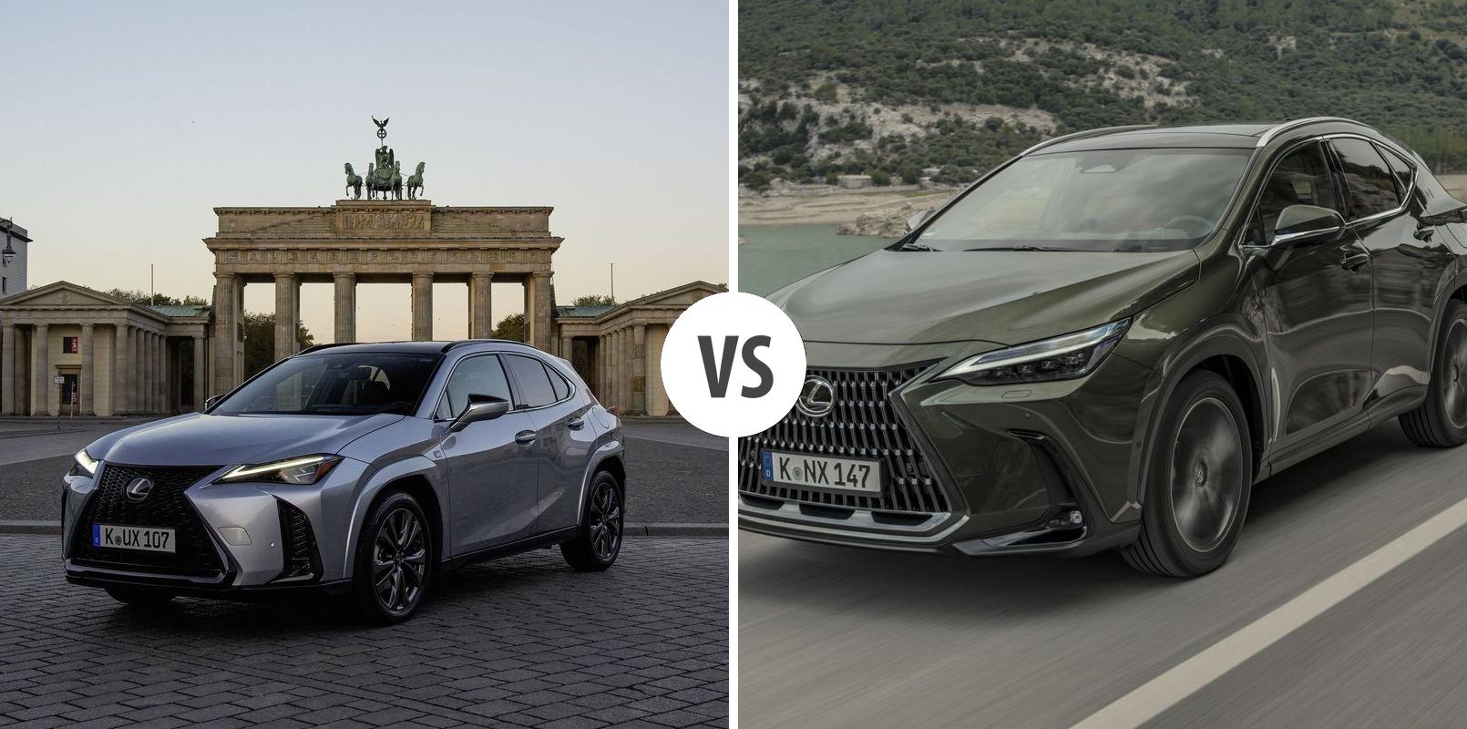 Lexus UX vs Lexus NX comparativa - diferencias, precios y datos técnicos