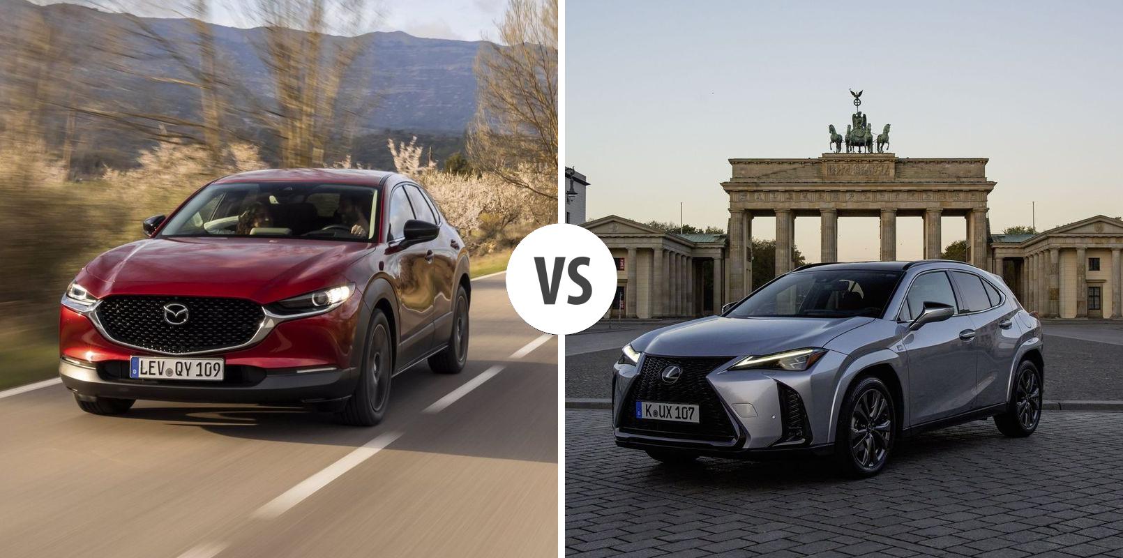 Mazda CX-30 vs Lexus UX comparativa - diferencias, precios y datos técnicos