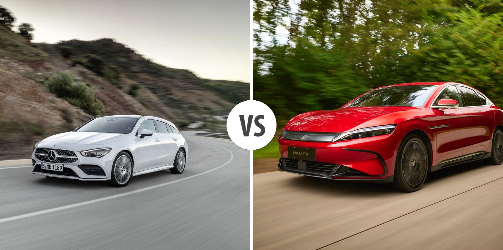 Mercedes CLA Shooting Brake vs BYD Han comparativa - diferencias ...