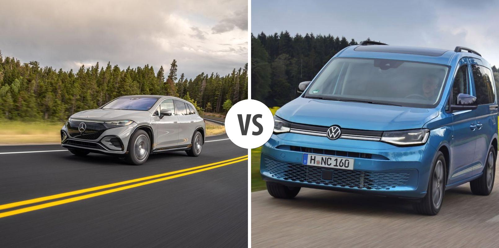 Mercedes EQS SUV vs VW Caddy comparativa - diferencias, precios y datos ...
