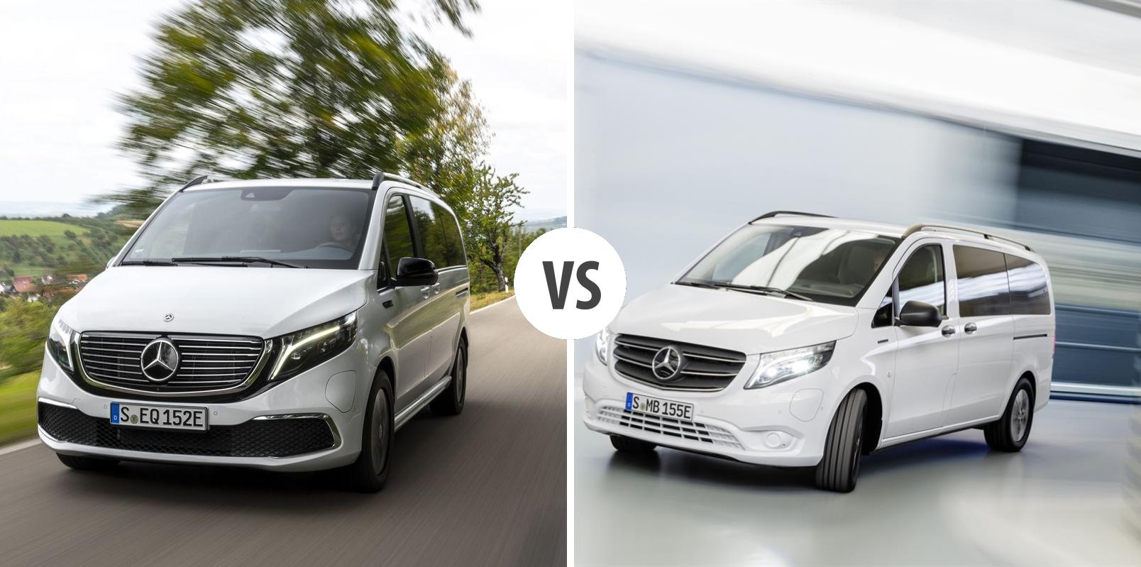 Mercedes EQV vs Mercedes Vito Transporter comparativa - diferencias ...