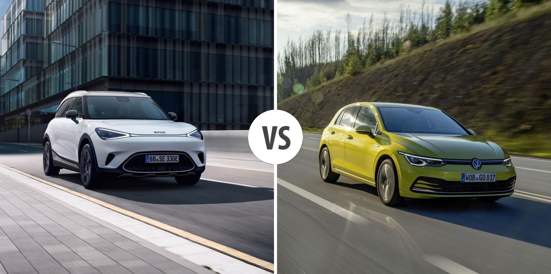 smart #1 vs VW Golf comparativa - diferencias, precios y datos técnicos