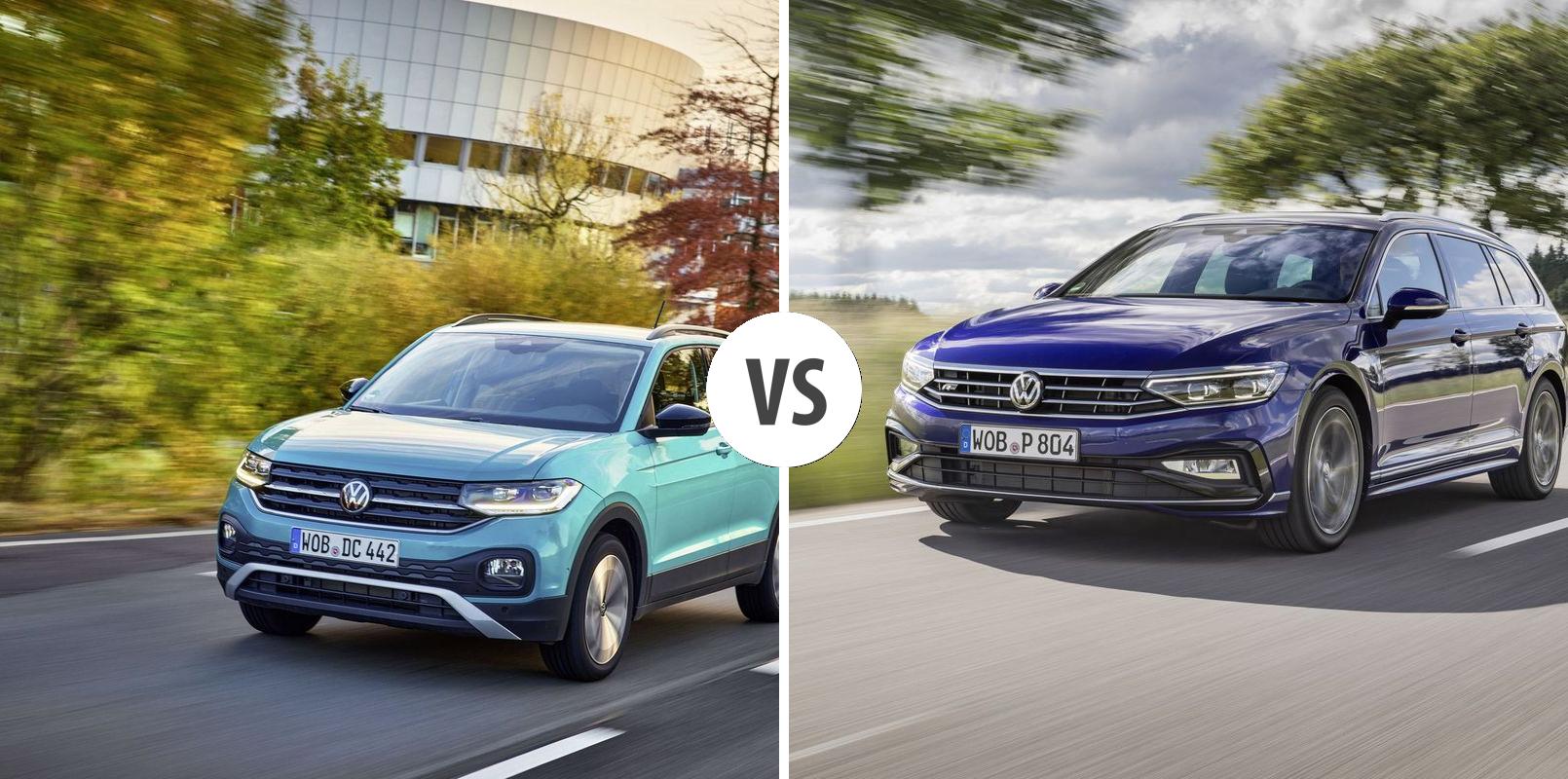 VW T-Cross vs VW Passat - Diferencias y precios comparados