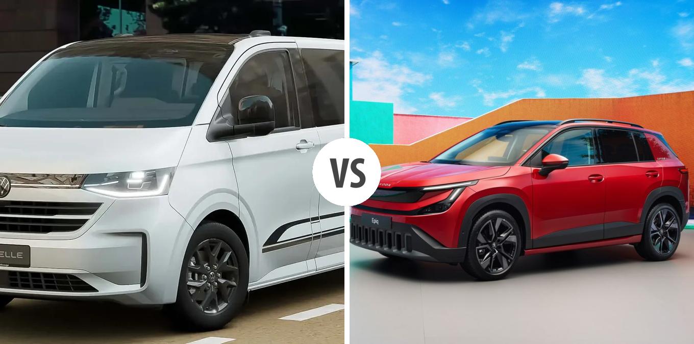 VW Transporter Bus vs Skoda Epiq comparativa - diferencias, precios y ...